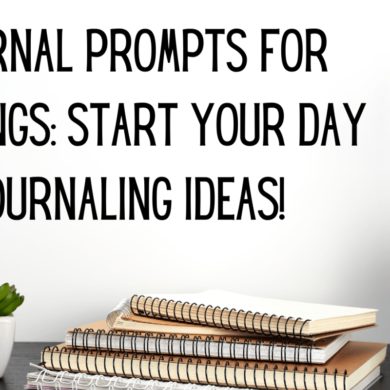 Journal Prompts For Mornings: Start Your Day Journaling Ideas ...